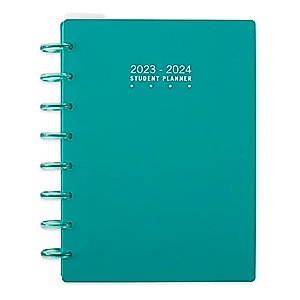 2023-2024 TUL® Discbound Weekly/Monthly Student Planner, Junior Size, Teal, July 2023 to June 2024, ODUS2234-0