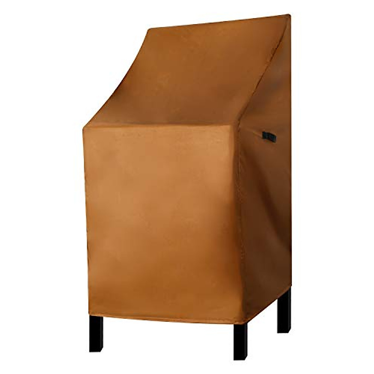 RosieLily High Back Patio Chair Covers Waterproof Heavy Duty Stackable Outdoor Bar Stool Cover Brown Patio Furniture Covers Outside Lounge Deep Seat Covers, Lawn Chair Covers, High Back, 1 Pack-Brown
