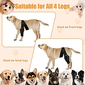 tisueteyi Dog Leg Braces for Front and Back Torn ACL Hind Leg, Rear Leg Joint Care Injury Support for Dogs Luxating Patella, Dog Arthritis, Hip Dysplasia, Adjustable Dog Acl Brace Size M