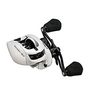 13 FISHING - Concept C2 - Low-Profile Baitcast Fishing Reel - 7.5:1 - Left Hand Retrieve (Fresh+Salt) - C2-7.5-LH, White