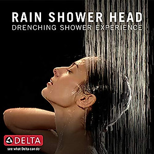 Delta Faucet Vero 14 Series Single-Function Shower Trim Kit with Single-Spray Touch-Clean Rain Shower Head, Champagne Bronze, 2.0 GPM Water Flow, T14253-CZ-WE (Valve Not Included)