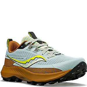 Saucony Women's Peregrine 13 Trail Running Shoe, Glacier/Bronze, 9