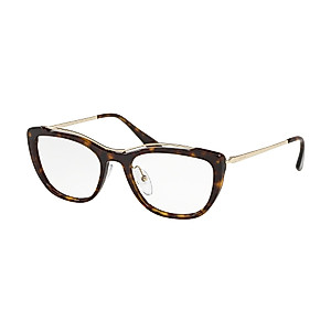 Ray-Ban Prada PR 04VV-2AU1O1 Eyeglasses, Havana w/Demo Lens,53mm