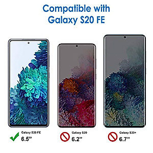 JETech Screen Protector Compatible with Samsung Galaxy S20 FE 6.5-Inch, Tempered Glass Film, 3-Pack