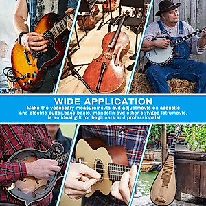 Number-one Guitar Repair Tool Kit 26Pcs Guitar Maintenance Kit with Wire Plier String Organizer Fingerboard Protector Hex Wrenches Files String Action Ruler Spanner Wrench for Guitar Ukulele Banjo