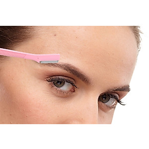 Seki Japan Eyebrow Beauty Trimmer, Women's Facial Razor, Disposable Facial Hair Removal Groomer, with Safety Cover 3 Pieces