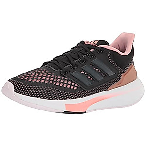adidas Women's EQ21 Running Shoe, Core Black/Grey Six/Wonder Mauve, 8