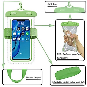 NIUTRIP Waterproof Phone Bags, Universal Cellphone Case, Waterproof Pouch with Waist Strap, Dry Bag with Adjustable Belt and Senstive Screen Touch for Swimming, Kayaking, Boating, Beach, 4 Pack