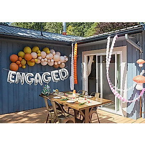 Engaged Silver Party Balloon 16Inch Engagement Aluminum Foil Letters Balloons for Woman Girls Bridal Shower Party Engagement Decorations Party Supplies