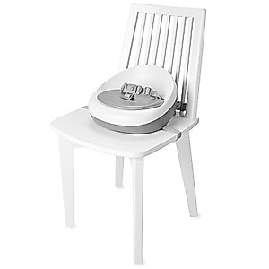 Skip Hop Booster Seat for Dining Table, Sleek Seat Booster, Grey/White