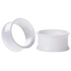 TBOSEN 6 Pairs Acrylic Ear Gauges Corlorful Ear Plugs Stretching Kit Double Flared Tunnels Sanddle Expander Set 2g - 1 inch