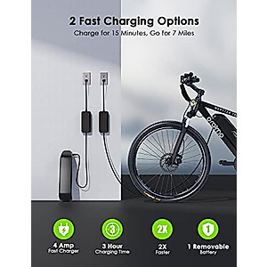 Oraimo Electric Bike for Adults,350W BAFANG Motor(Peak 500W), 4A 3H Fast Charge, UL Certified 468Wh Li-ion Battery, 26" Mountain Ebike Shimano 21 Speed, Air Saddle Adult Electric Bicycle