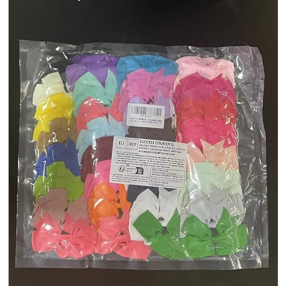 choicbaby 60pcs 3 Inches Boutique Grosgrain Ribbon Pinwheel Hair Bows for Baby Girls, Toddler Bows Hair Clip Birthday Gifts In Pair