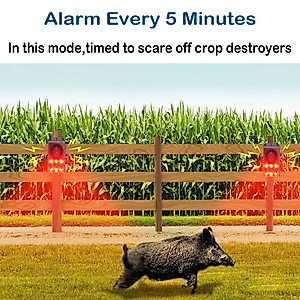 Solar Motion Sensor Alarm Outdoor - 130db Sound Security Siren Light with Remote Controller for Home, Villa,Farm,Barn,Yard,Chicken coop