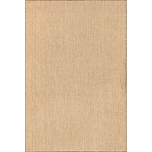 nuLOOM Easy-Jute Nakia Solid Indoor/Outdoor Area Rug, 5' x 8', Natural