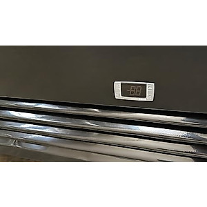 Elite Kitchen Supply Commercial 2 Sliding Glass Door Refrigerator Merchandiser, ETL NSF Upright Display Fridge Cooler Stainless Steel 2 Section 47" W 33.3 cu. ft. Fan Cooling, Restaurant