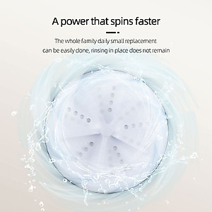 Mini Washing Machine Portable Washing Machine High Power Ultrasonic Turbo Washer for Home, Business, Travel, College Room, RV, Apartment