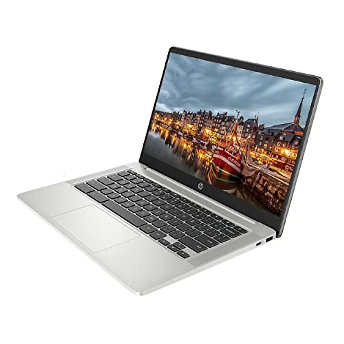 Newest HP Chromebook Laptop, 14" FHD Touchscreen, AMD 3015Ce Processor, 8GB RAM, 64GB eMMC Storage, Webcam, WiFi, Bluetooth, Chrome OS, Mineral Silver (Renewed)