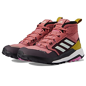 adidas Women's Terrex Trailmaker Mid GTX Trail Running Shoe, Wonder Red/Linen Green/Shadow Maroon, 7.5