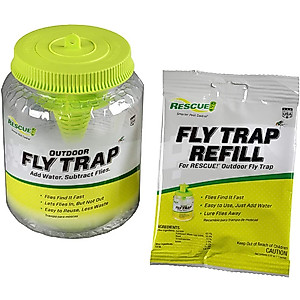 Rescue Outdoor Reusable Fly Trap Canister 4 Pack
