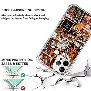 Autumn Case Halloween Pumpkin Case Compatible with iPhone 14 Pro, Aesthetic Fall Case for iPhone 14 Pro for Women Men, Unique Trendy Design TPU Bumper Protective Cover Case