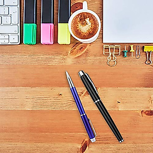 Rollerball Pen - 2 Pack of Ballpoint Ball Pen for Men Women Executive Business Office School Use,Executive Nice Pens for Business Birthday Gift with Gift Box,2 extra 0.5 mm refill (Black and Blue)