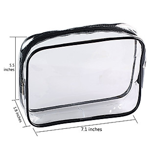 ScivoKaval Clear Carry-On Travel Toiletry Bag TSA 3 1 1 Airline Quart Bag 1 Quart Sized with Zipper for Men and Women 1 Pack