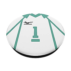 #1 Teal Blue Castle Team Jersey Volleyball Anime Fly Banner PopSockets Grip and Stand for Phones and Tablets