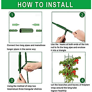 3Pack Tomato Cages Plant Cages 4ft Multifunctional Tomato Support Garden Trellis Tomato Stakes Cucumber Tomato Trellis for Vertical Climbing Plants Vegetable Flowers