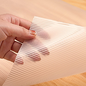 Shelf Liner,Drawer Liner & Cabinet Liner Made by Food Grade EVA Material in Clear Color Support Waterproof & Oil-Proof Kitchen Cupboard Liner Size 12 inches x 10 feet