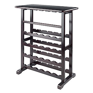 Winsome Vinny Wine Storage, 31.5"W x 35.67"H x 16.22"D, Espresso