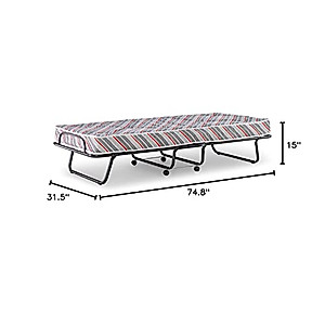 Linon Mattress Nixon Folding Bed, Single, Mulit-Color
