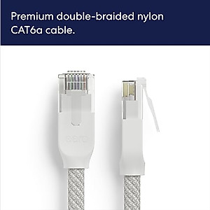 Amazon eero CAT6a Ethernet cable - Supports 10 gigabit+ speeds, 6 inch, 1-pack, Arctic White