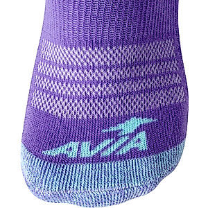 Avia Girls Athletic Performance Cushion Quarter Cut Ankle Socks (10 Pack), Size Large, Pink Assorted