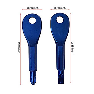 2 Set(4PCS) Portable Multifunction Key Chain Screwdriver Mini Key Shape Travel Kits Outdoor EDC Screwdriver Tool with Key Ring(Color: Black Silver)