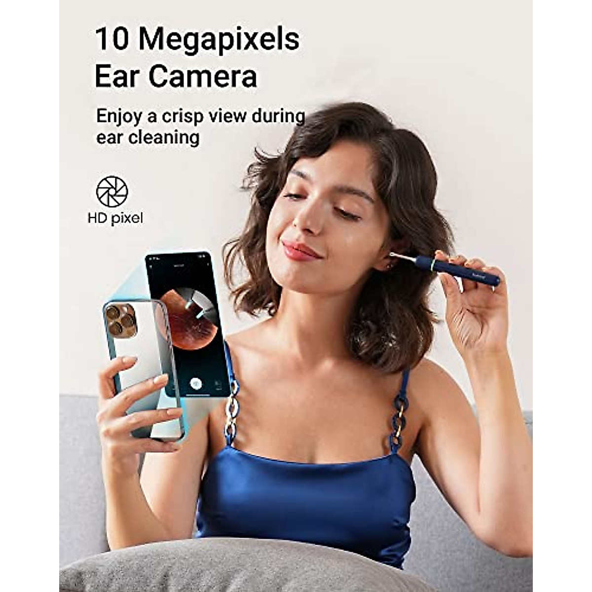 BEBIRD Note5 AuriCare Ear Wax Removal Tool with Ear Camera, Ear Cleaner with Ear Pick &Tweezers Mode,1000W Ear Scope,Universal Gyroscope for Earwax Removal, Ear Wax Removal Kit Include 6pcs Ear Scoop