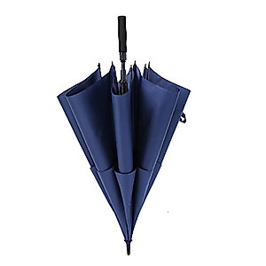 Baraida Golf Umbrella Large 62/68/72 Inch, Extra Large Oversize Double Canopy Vented Windproof Waterproof Umbrella, Automatic Open Golf Umbrella for Men and Women and Family.(62 inch,Navy Blue)