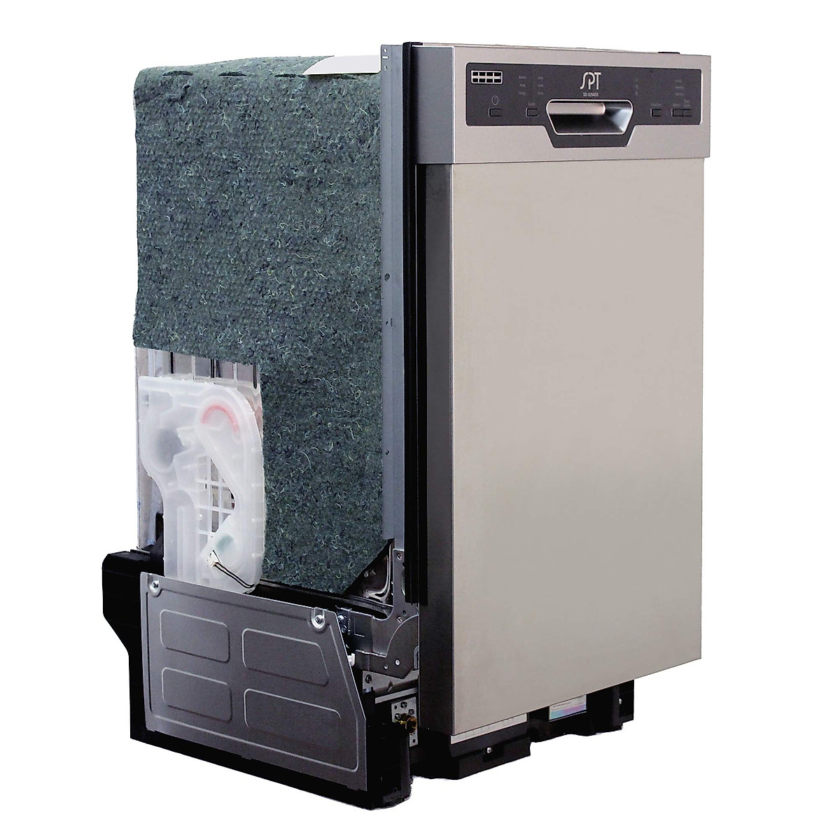 SPT SD-9254SSA 18″ Wide Built-In Dishwasher w/Heated Drying, ENERGY STAR, 6 Wash Programs, 8 Place Settings and Stainless Steel Tub – Stainless