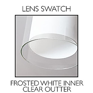 Design House 587345 Oslo Traditional 1-Light Integrated LED Indoor Dimmable Mini Pendant with Double Glass Shade for Bathroom Kitchen Island Bar, Satin Nickel