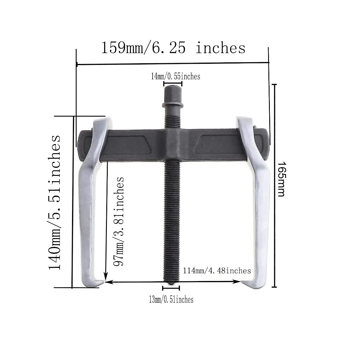 MANNIFEN CR-V Single Hook Two Claws Puller Separate Lifting Device.TAO+ Stores Offer 4 Different Sizes of jaw Puller for You to Choose to Deal with