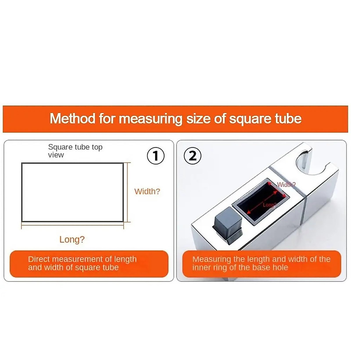 Square Pipe Shower Head Holder Bathroom Slide Bar Shelf Riser Rail Bracket Sprayer Fixed Base Bathroom Hardware Accessories ( Color : -D )