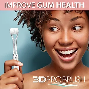 autisticare 3D Pro Brush | Three 3-Sided Toothbrush + 7-Pack Replacement Heads | Sustainable U-Shaped Triple Soft Bristle Heads + Tongue Scraper Approved | USA