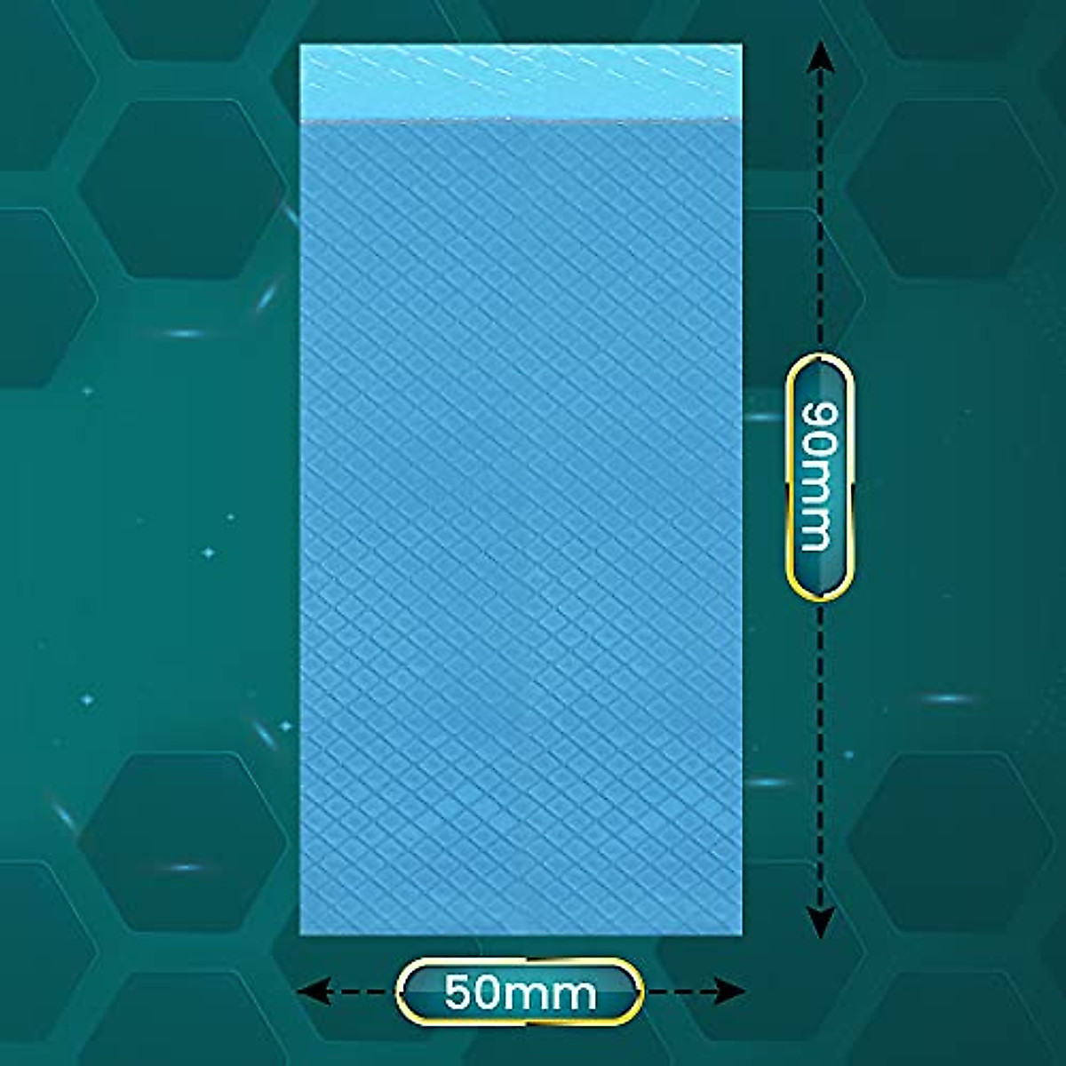 Nab Cooling Thermal Pad 15 W/mK, 90x50 Heat Resistance, Non-Conductive, High-Temperature Resistance, Silicone Thermal Pads for Laptop, Heatsink, GPU, CPU, LED & PS4 (90x50x1.5)