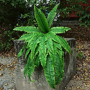 AIJUZIJIE Imitation Plants Faux Plant Artificial Boston Fern Artificial Fern Leaves Fake Grass Leaves Plant Greenery Artificial Ferns for Outdoors Home Indoor Decor