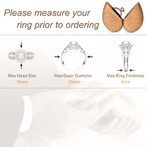 Wooden Ring Box Heart Shaped Ring Box for Wedding,Proposal,Engagement Ring Box,Wood Ring Case Wood Ring Holder Gift (True Love Eternal Cherry)