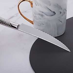 Zerophilo 16 Piece Silverware Set,Stainless Steel Flatware Set Spoon and Fork Set for 4,Kitchen Utensil Cutlery Set Mirror Finish Dishwasher Safe Gift Package (gold)