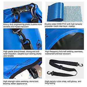 Mountain Land Waterproof Beach Dry Bag 30L Roll Top Backpack Boat Bag Dry Sack for Kayaking Rafting Fishing Hiking Camping Dark Blue