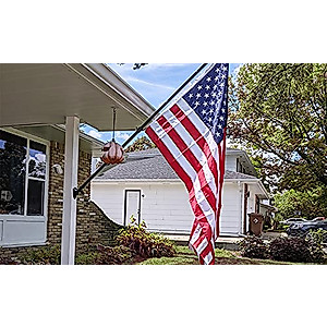 Flag Poles for Outside House - Black 6FT Tangle Flagpole Kit for American Flag - 3x5/4x6 Flags Heavy Garden flagpole-Professional Metal Flag Pole for House truck Garden Yard Residential or Commercial