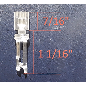 Blind Parts Vertical Blind Track Carrier Stem/Hook w/C Clips - No Carrier (5)