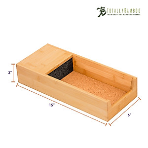 Totally Bamboo Universal Knife Caddy, Organizer and Holder for Drawer or Countertop